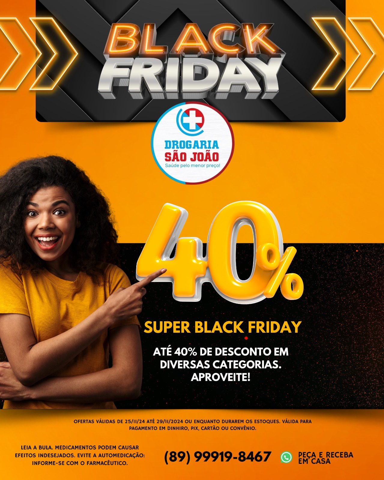 Campanha Black Friday da Drogaria São João em Novo Oriente oferece ...